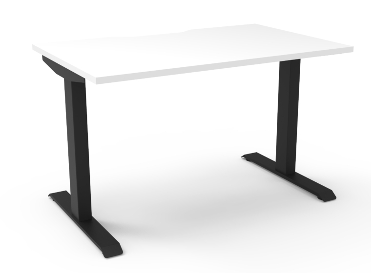 Boost Static Powdercoat Single Workstation- Black Frame White Top ...