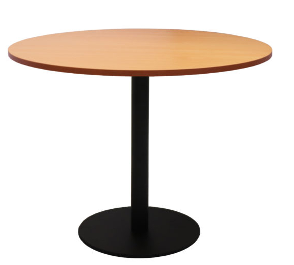 Round Melamine Meeting Table [Base Colour: Black] [Diameter: 900mm ...