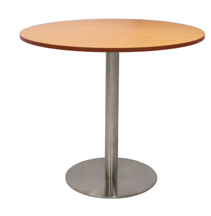 Round Melamine Meeting Table [Base Colour: Stainless Steel] [Diameter ...