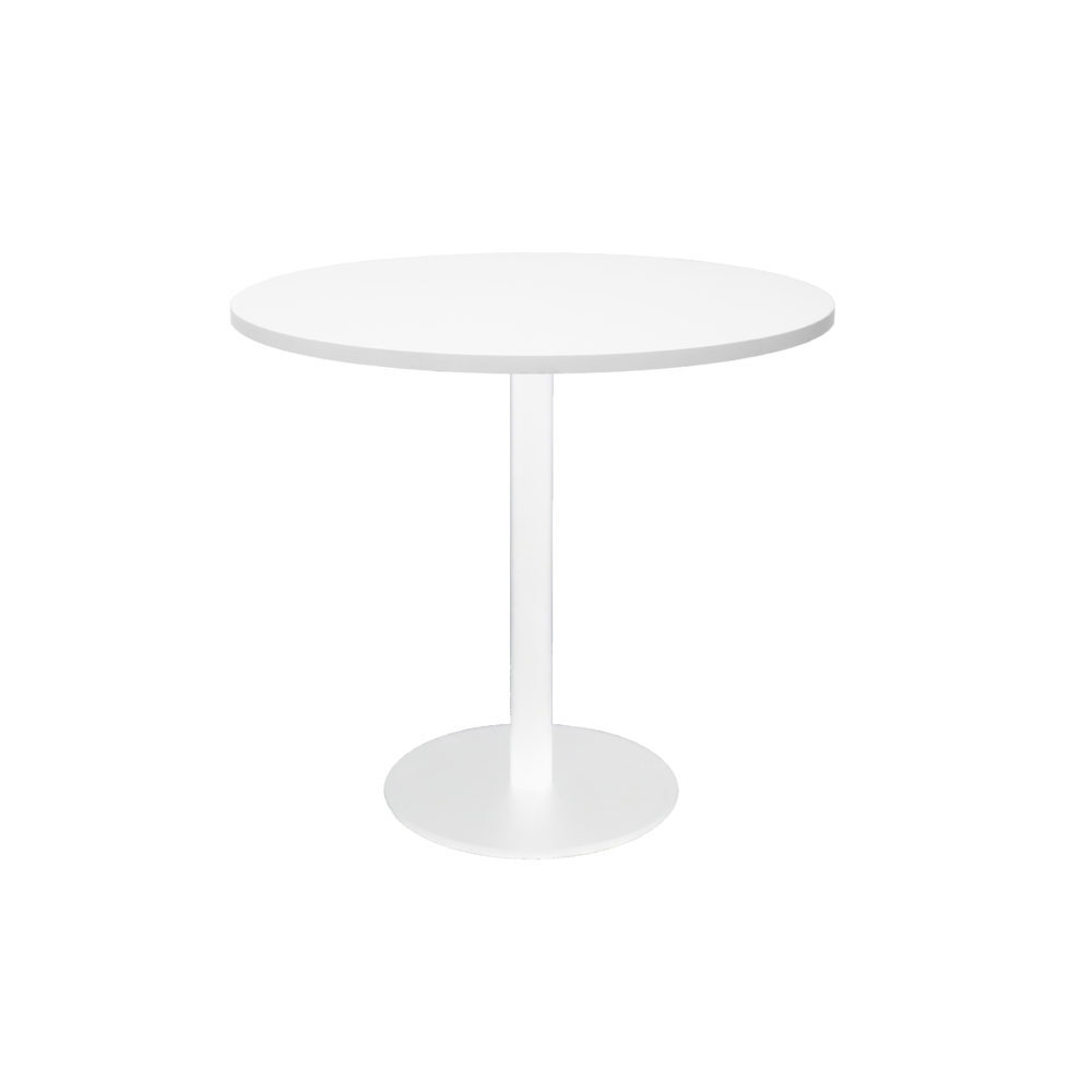 Round Melamine Meeting Table [Base Colour: White] [Diameter: 900mm ...