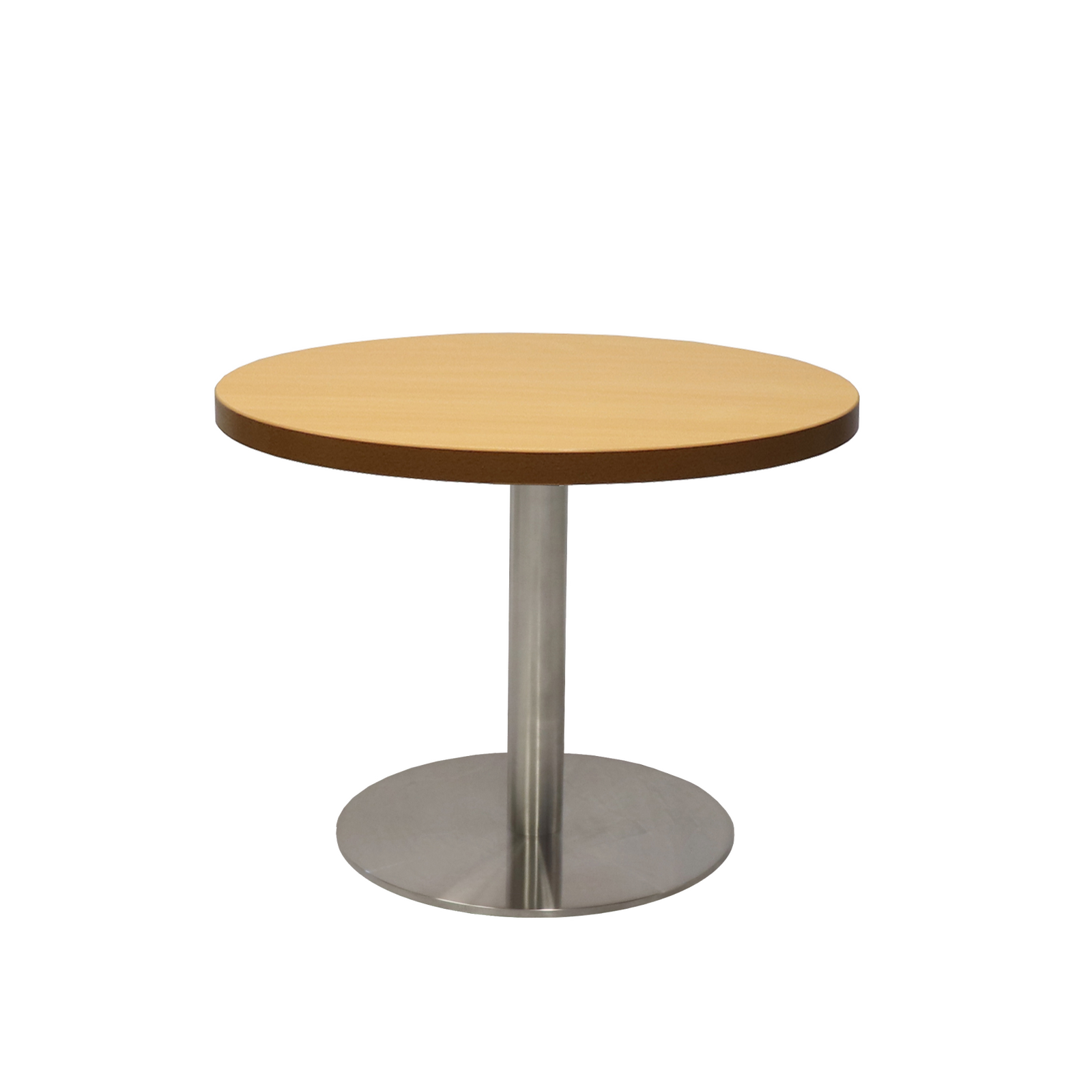 Round Coffee Table with flat Disc Base [Base Colour: Silver] [Top ...