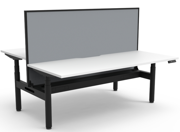 Halo+ Back to Back Height Adjustable Workstation -1200mm x 750mm-With ...